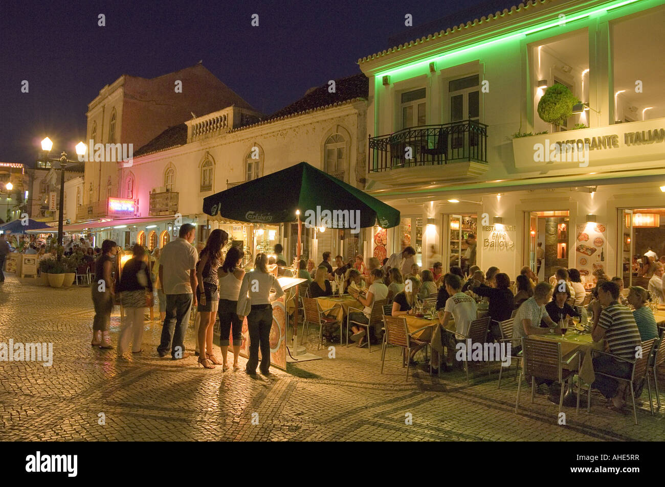 Portugal algarve albufeira night cafes hi-res stock photography and ...
