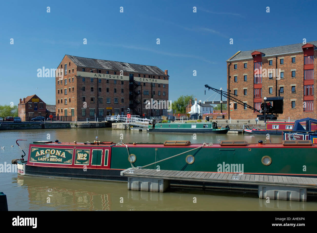 Antiques Centre North Quay warehouses by Gloucester Lock Stock Photo ...