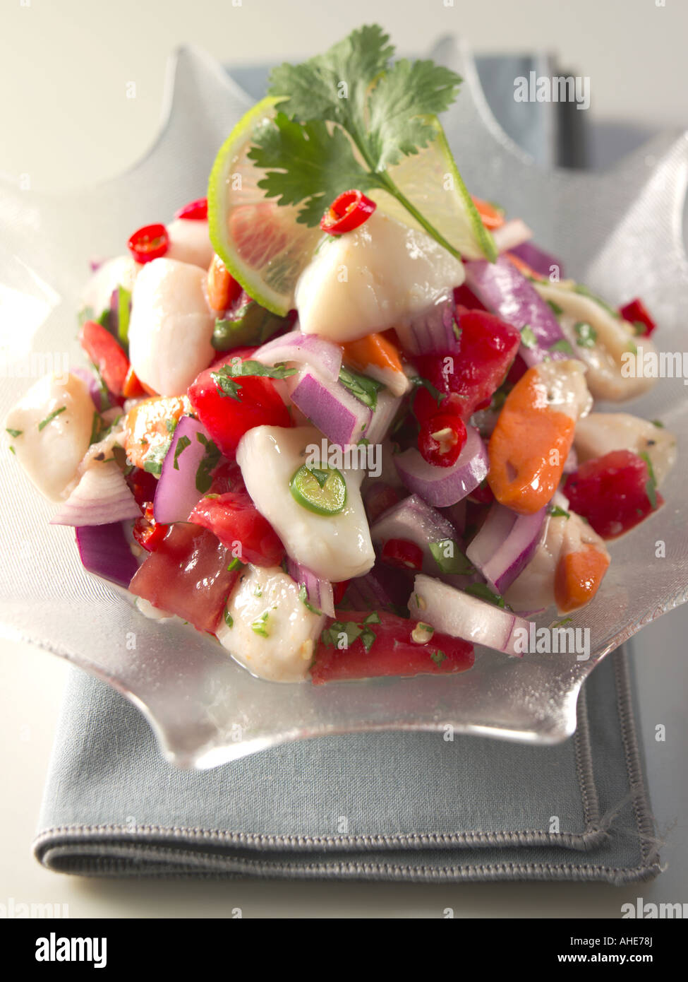 A dish of seviche editorial food Stock Photo - Alamy