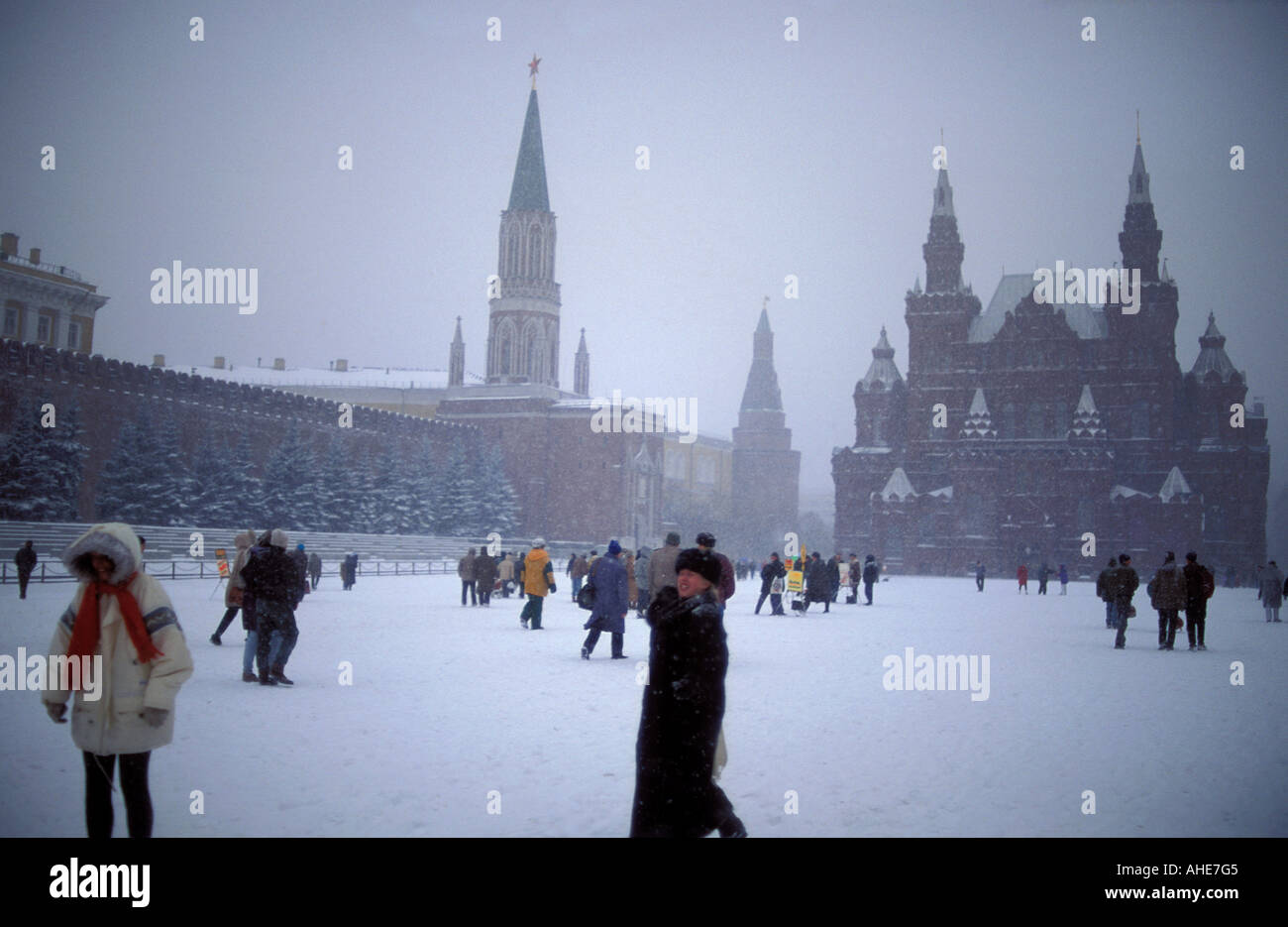 Red Square in Winter Moscow Russia Stock Photo - Alamy