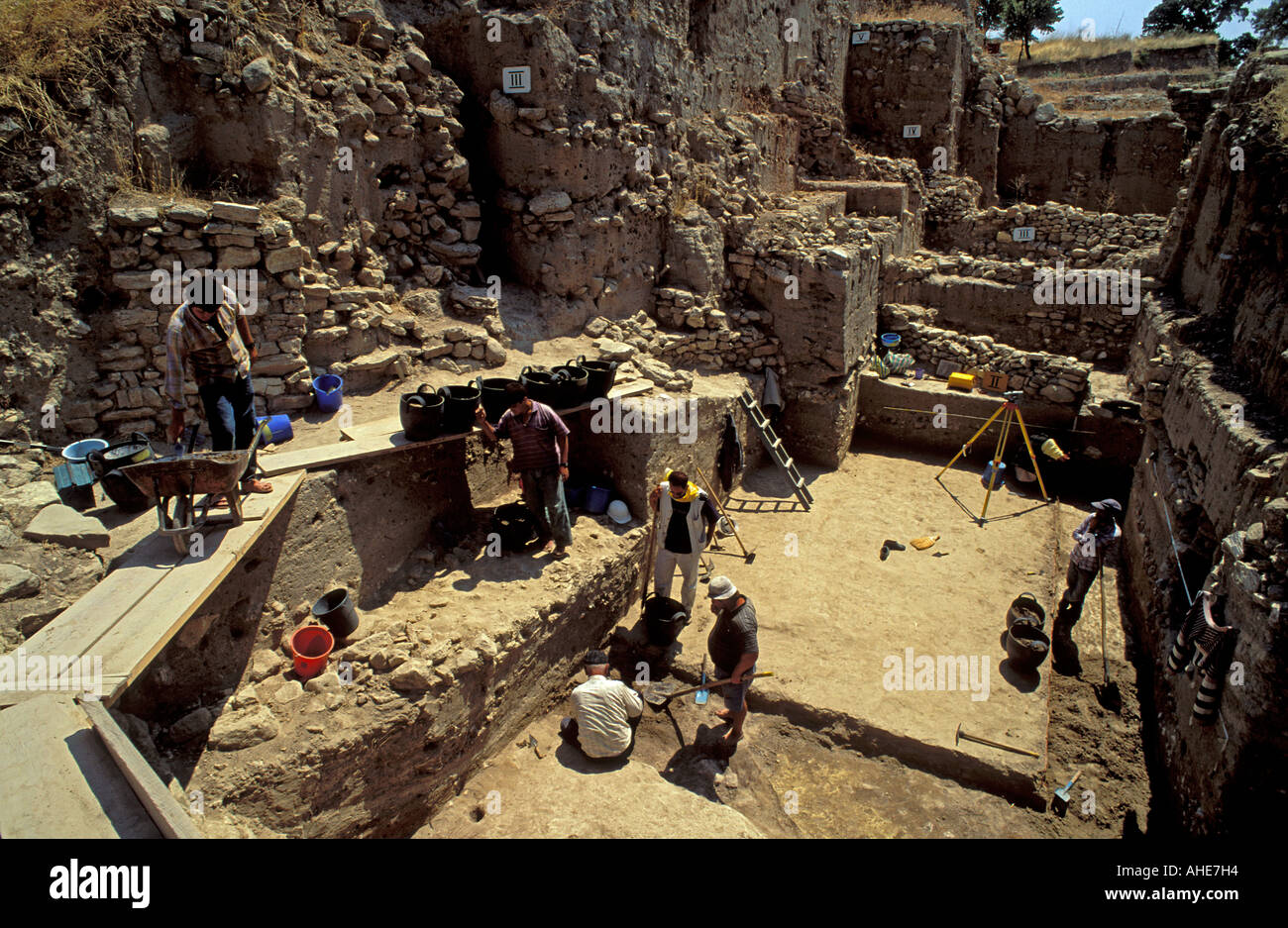 Archaeological excavations in Troy Turkey Stock Photo - Alamy