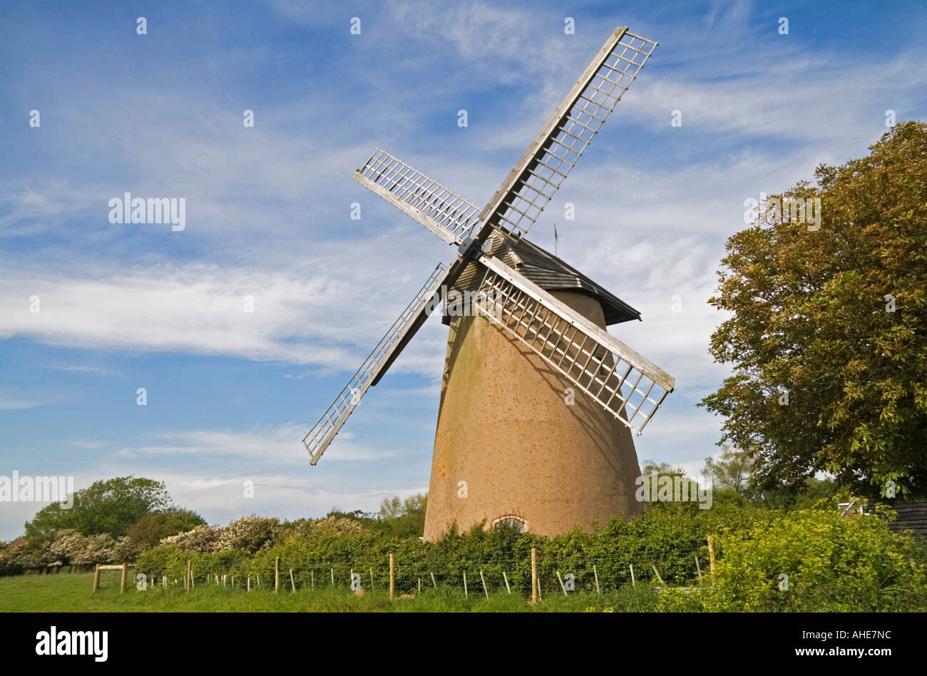 Windmill Isle of Wight Bembridge England windpower UK Stock Photo - Alamy