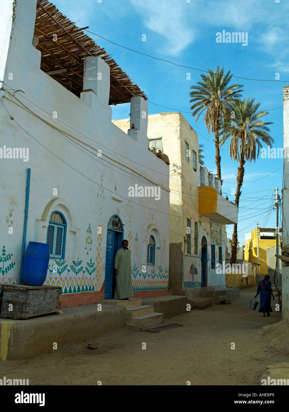 Nubian cafe on Elephantine island Stock Photo - Alamy