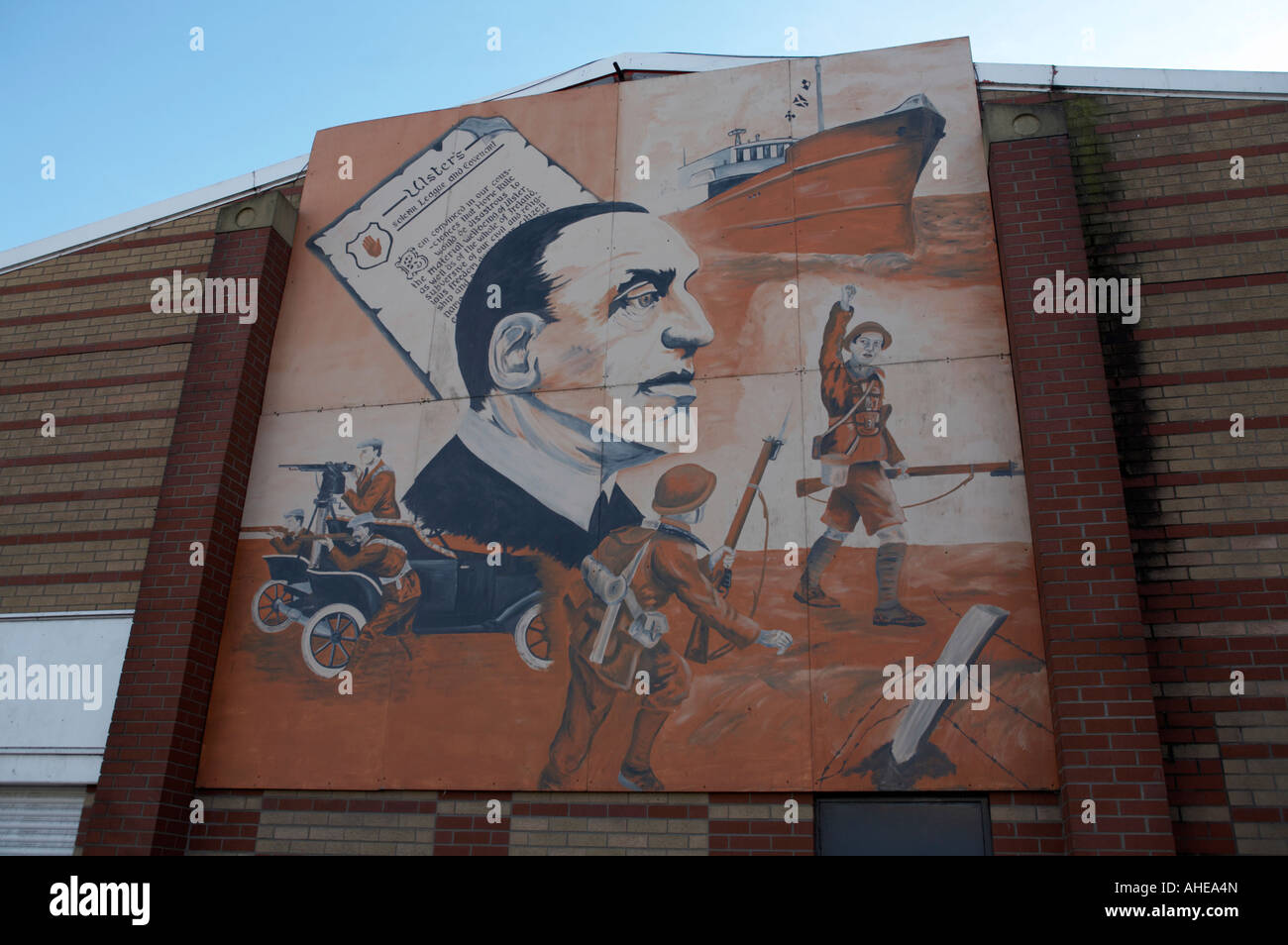 loyalist murals in the Lower Shankill Road area of West Belfast ...