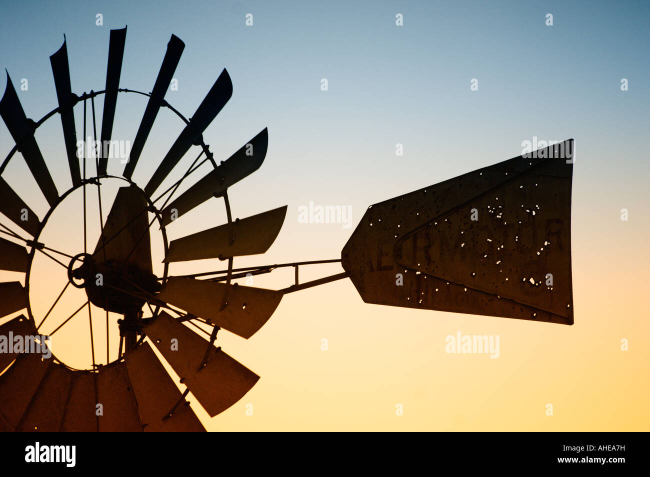 Windmill vanes close up at sunset Stock Photo - Alamy