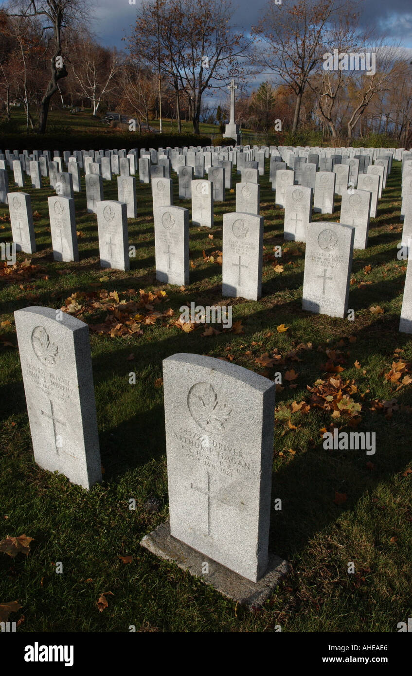 Cemetery Mount Royal Canada Stock Photo - Alamy