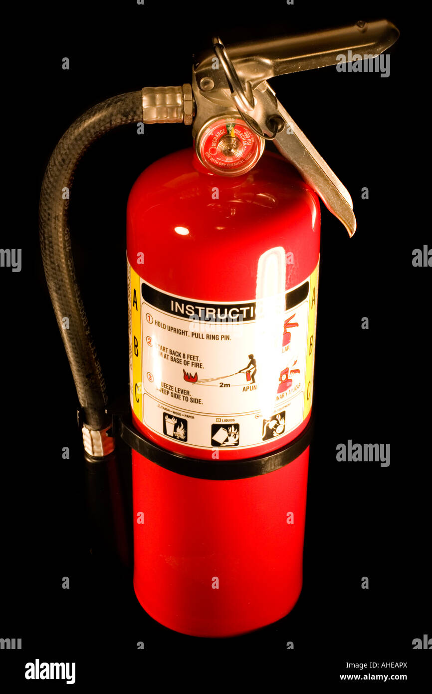 red fire extinguisher Stock Photo - Alamy