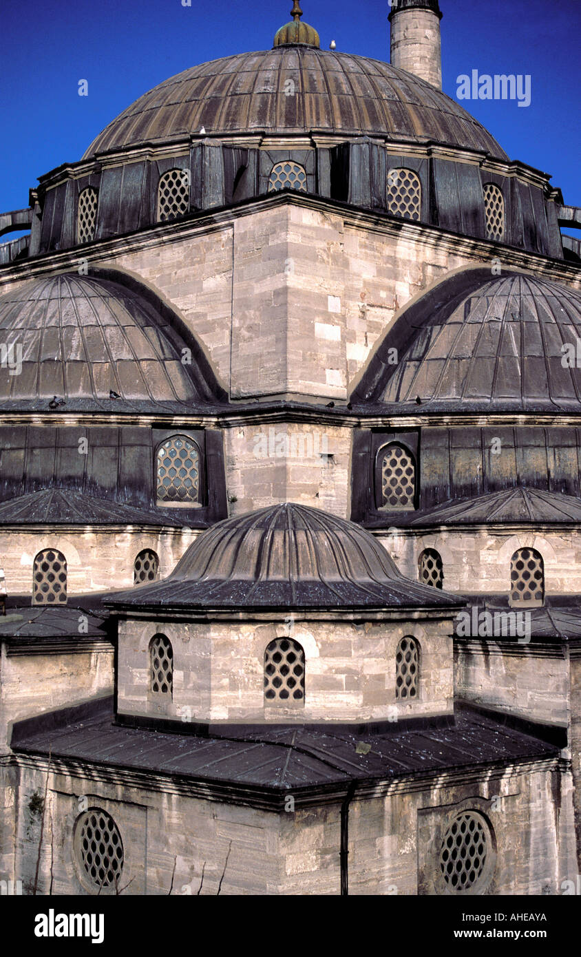 Uskudar Mihrimah Sultan Mosque, dome structures, Istanbul Turkey Stock ...