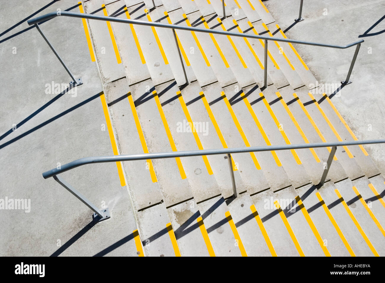 steps with yellow lines Stock Photo - Alamy