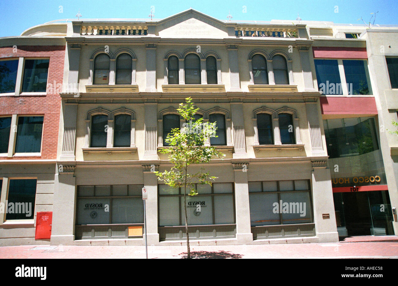 Two archiutures in one building Sydney Australia Stock Photo - Alamy