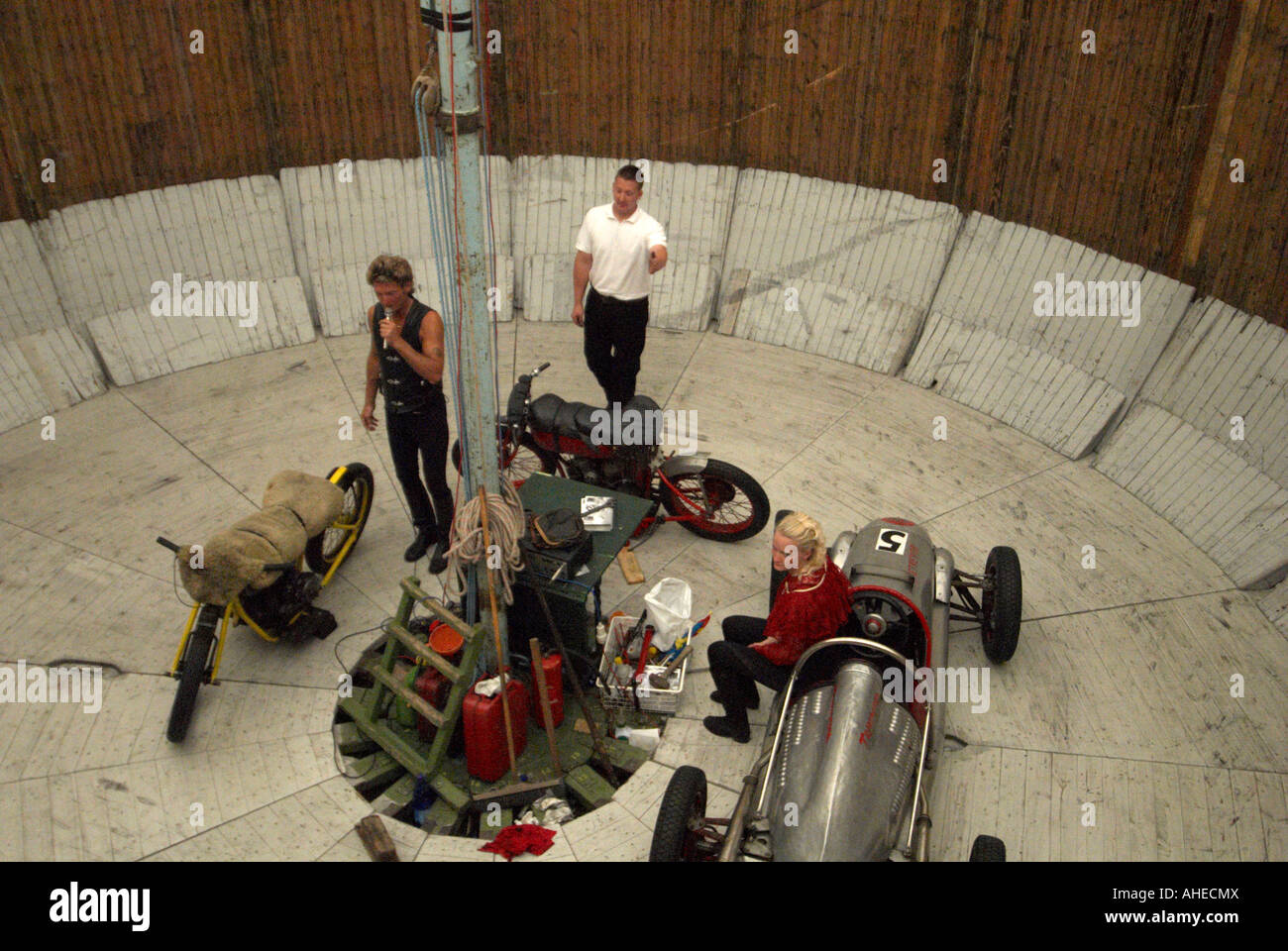 William Arne motorcircus at the Kivik market Stock Photo - Alamy