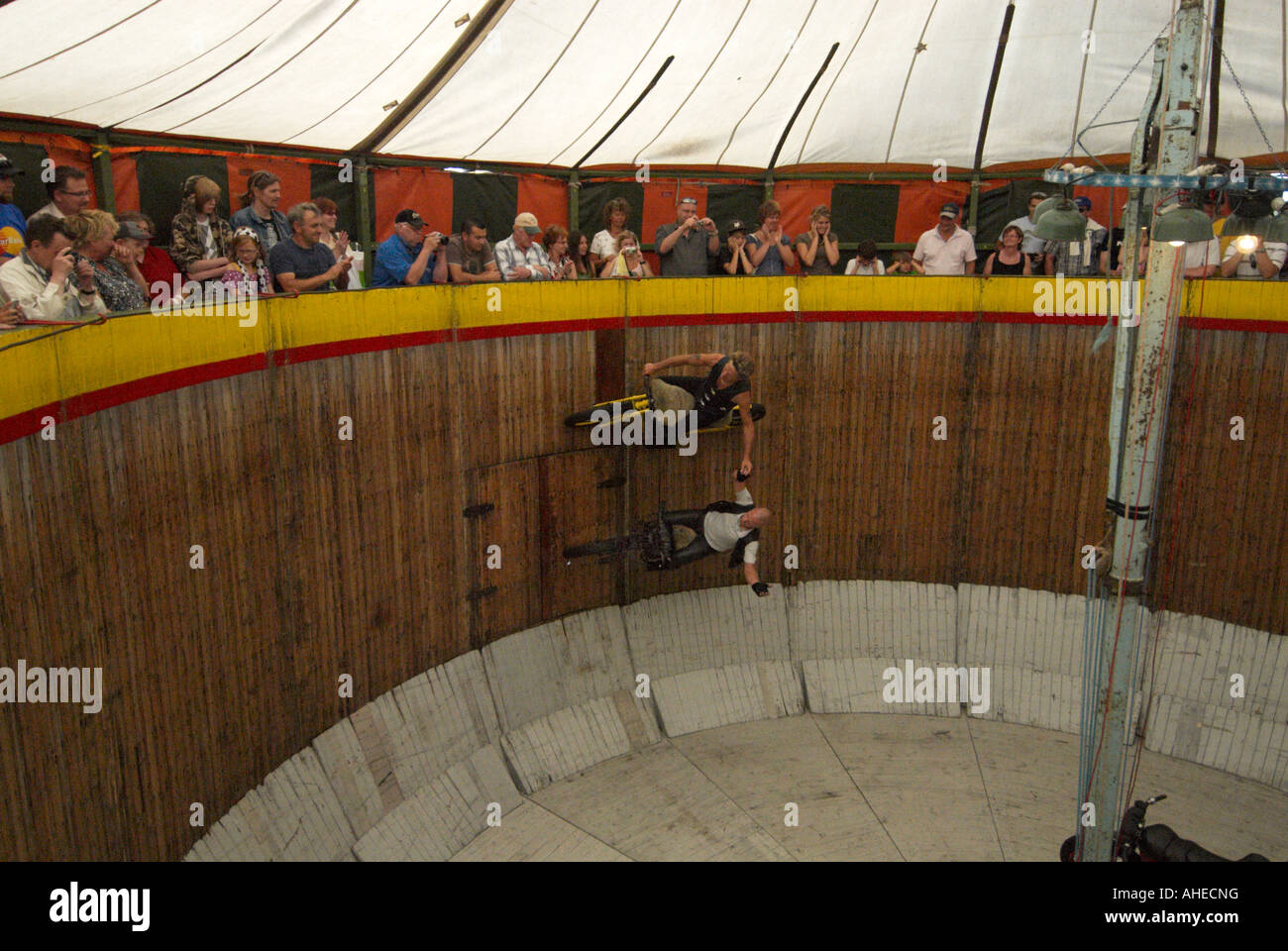 William Arne motorcircus at the Kivik market Stock Photo - Alamy