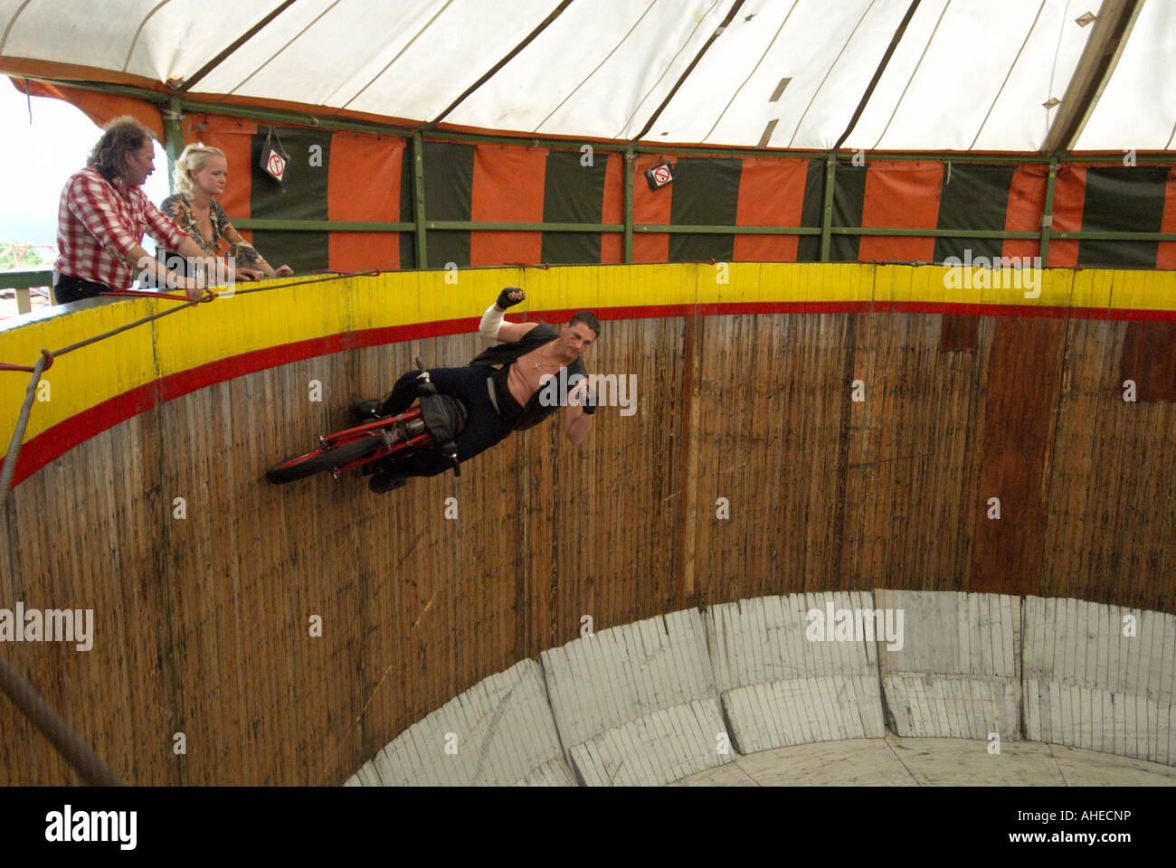 William Arne motorcircus at the Kivik market Stock Photo - Alamy