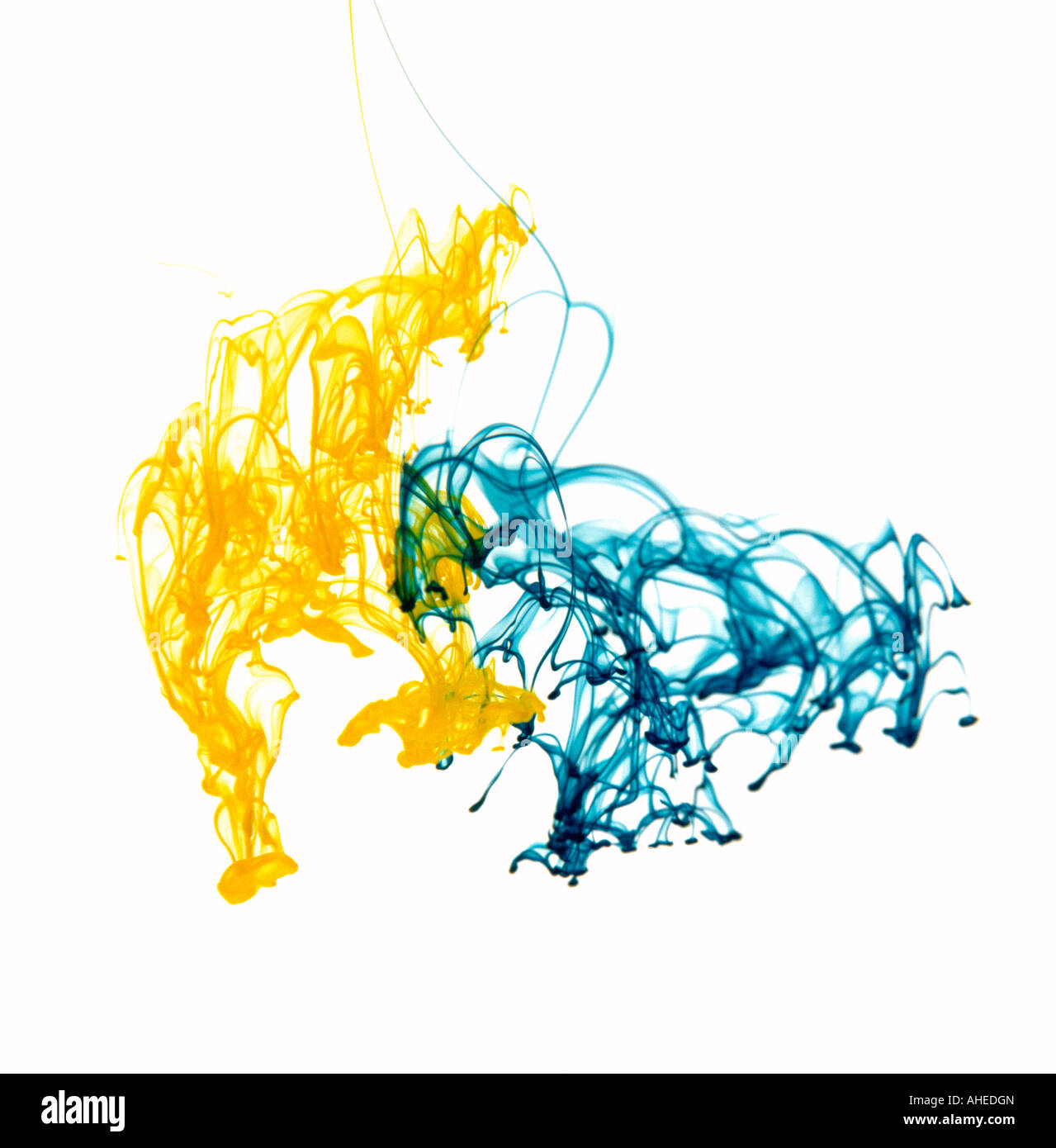 blue and yellow ink Stock Photo - Alamy