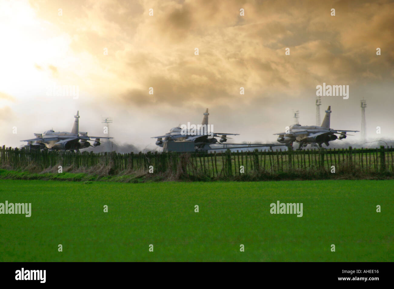 3 RAF Sepecat Jaguars At Takeoff Stock Photo - Alamy