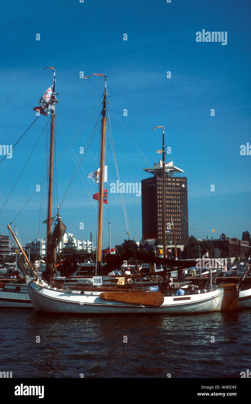 Dutch boats in Amsterdam Stock Photo - Alamy