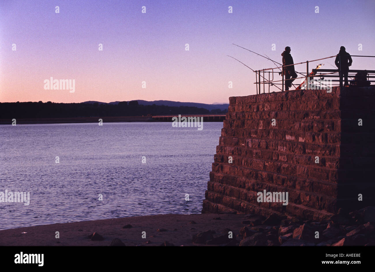 Arnside Evening Fishing Stock Photo - Alamy
