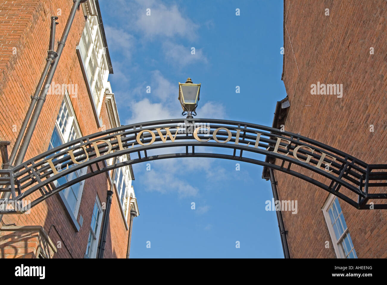 Ludlow College main entrance Stock Photo - Alamy