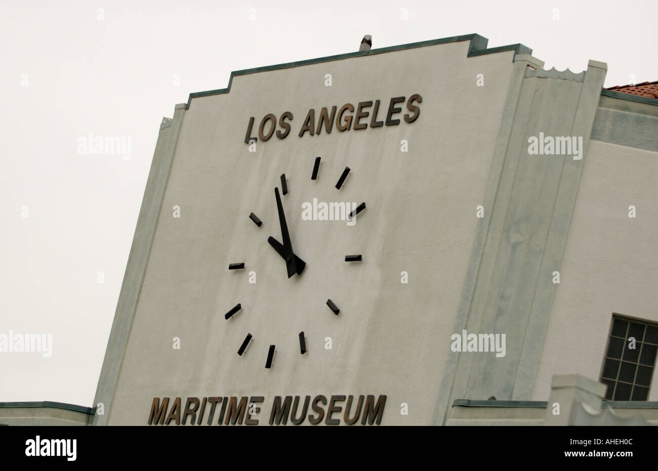 Clock tower Los Angeles Maritime Museum Stock Photo - Alamy