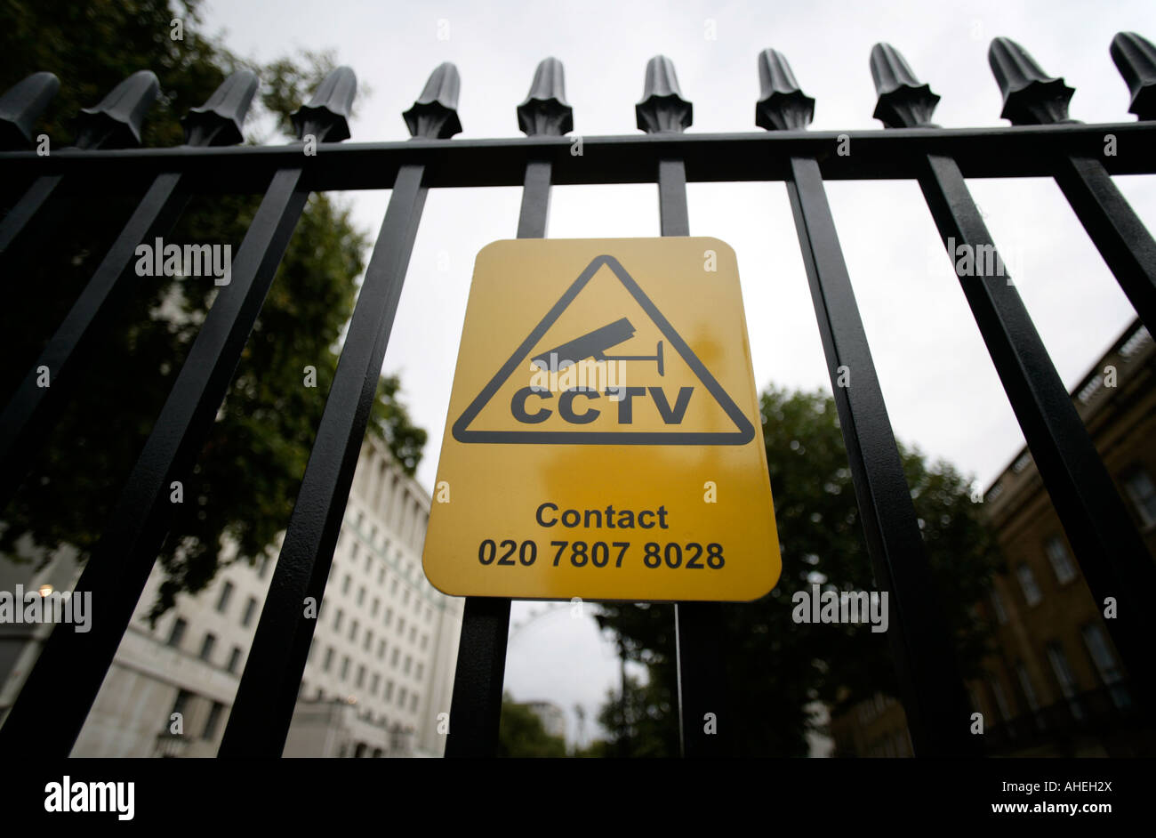 sign for CCTV camera, Whitehall, London, England, UK Stock Photo - Alamy