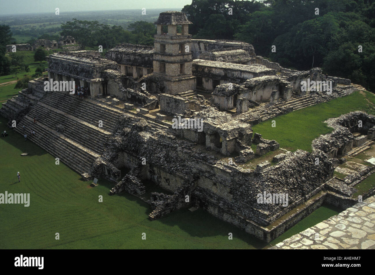 Palace Palenque Mexico Stock Photo - Alamy