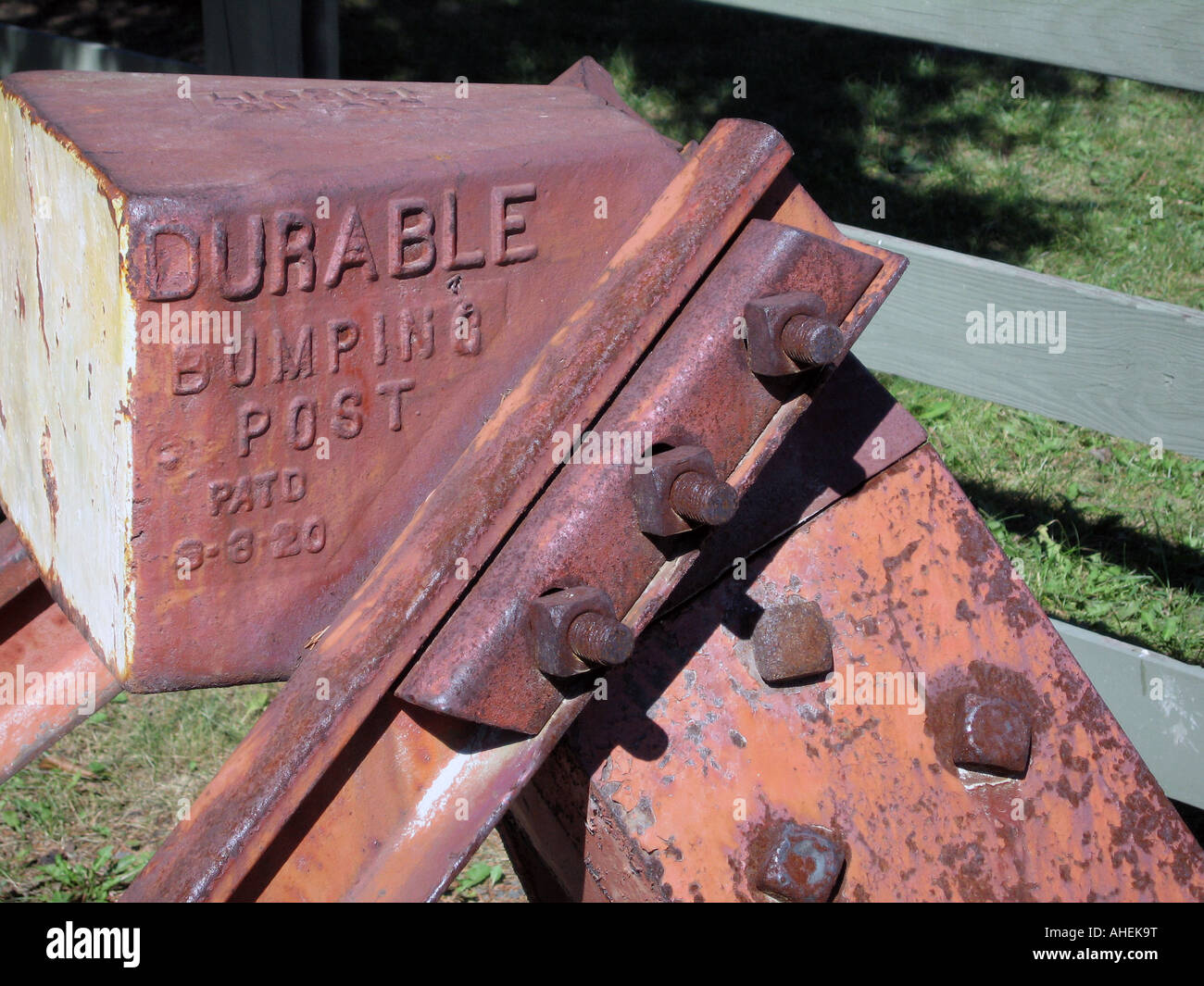 Old Railroad buffer Stock Photo - Alamy