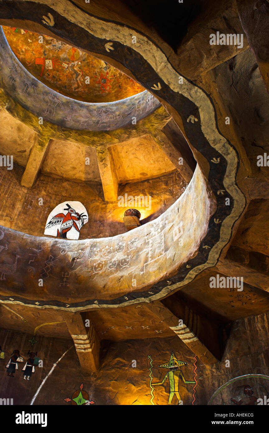 Image of Interior view looking up the watchtower at Desert View from ...