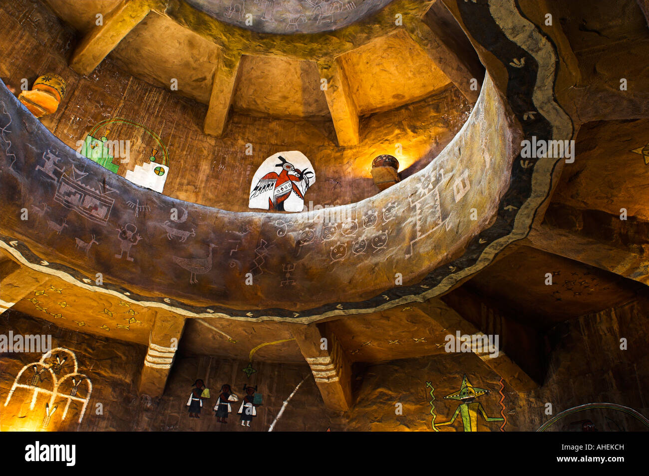 Image of Interior view looking up the watchtower at Desert View from ...
