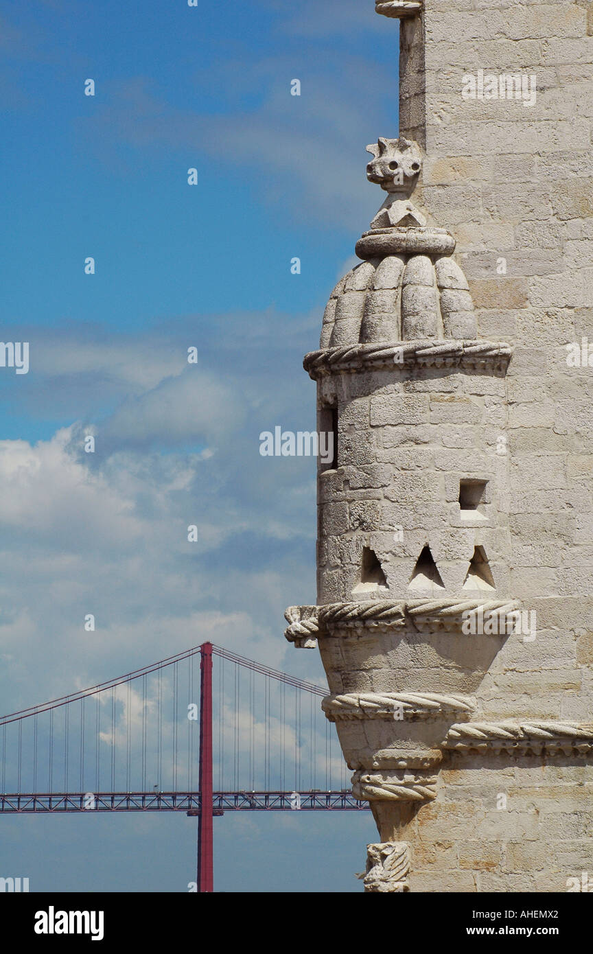 The 16th century Torre de Belem tower or Tower of St Vincent in ...