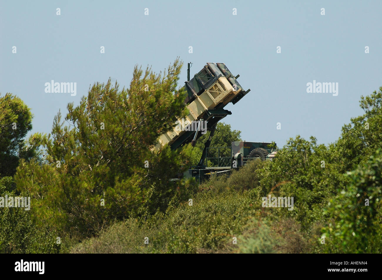 MIM-104 Patriot surface-to-air missile mobile launcher Stock Photo - Alamy
