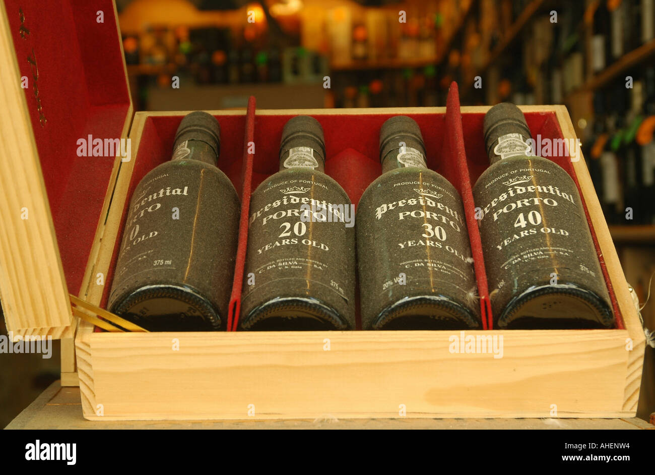 Bottles of Presidential port wine from C. da Silva Port Wine Cellars ...