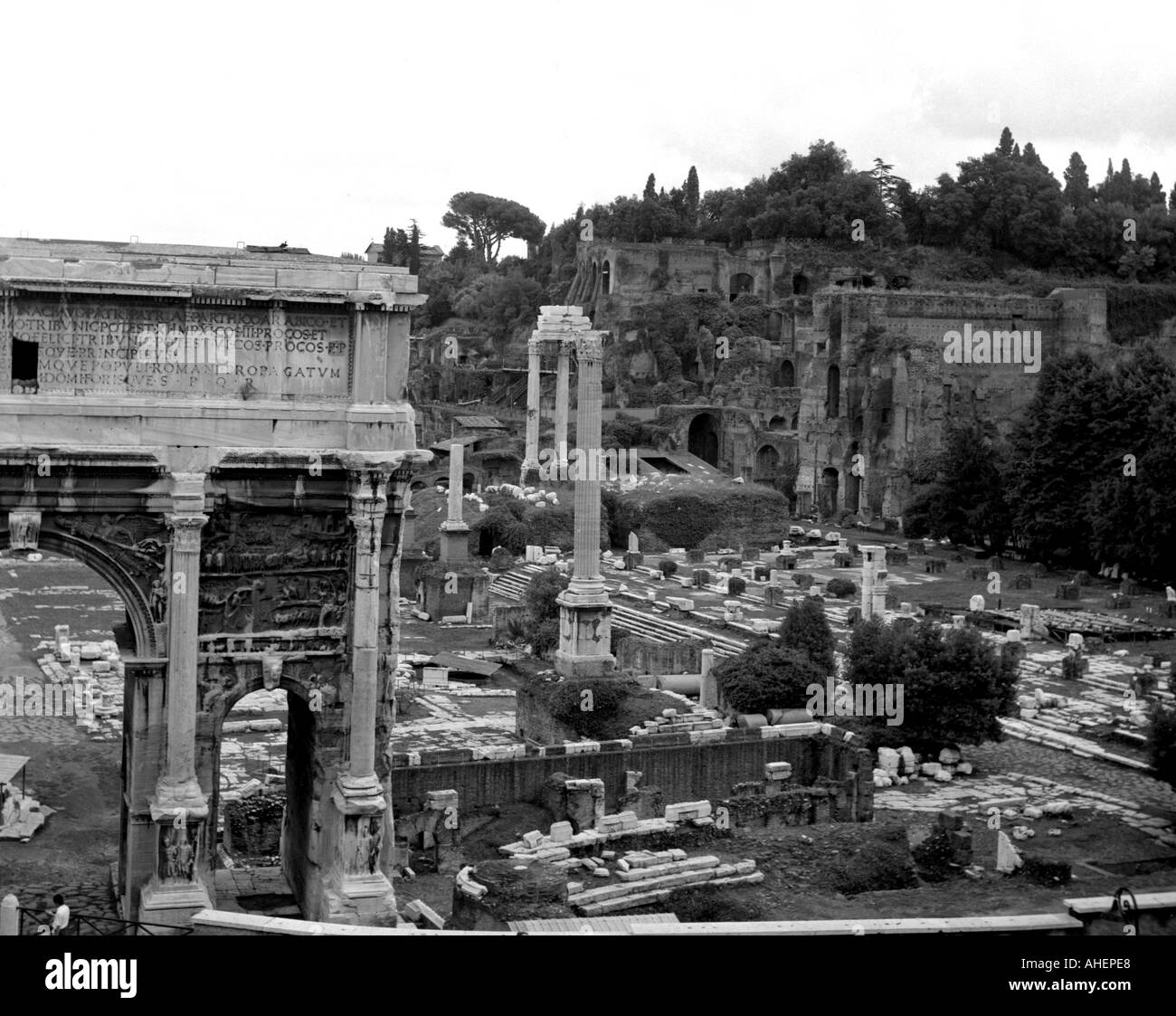 Rome italy forum arch Black and White Stock Photos & Images - Alamy