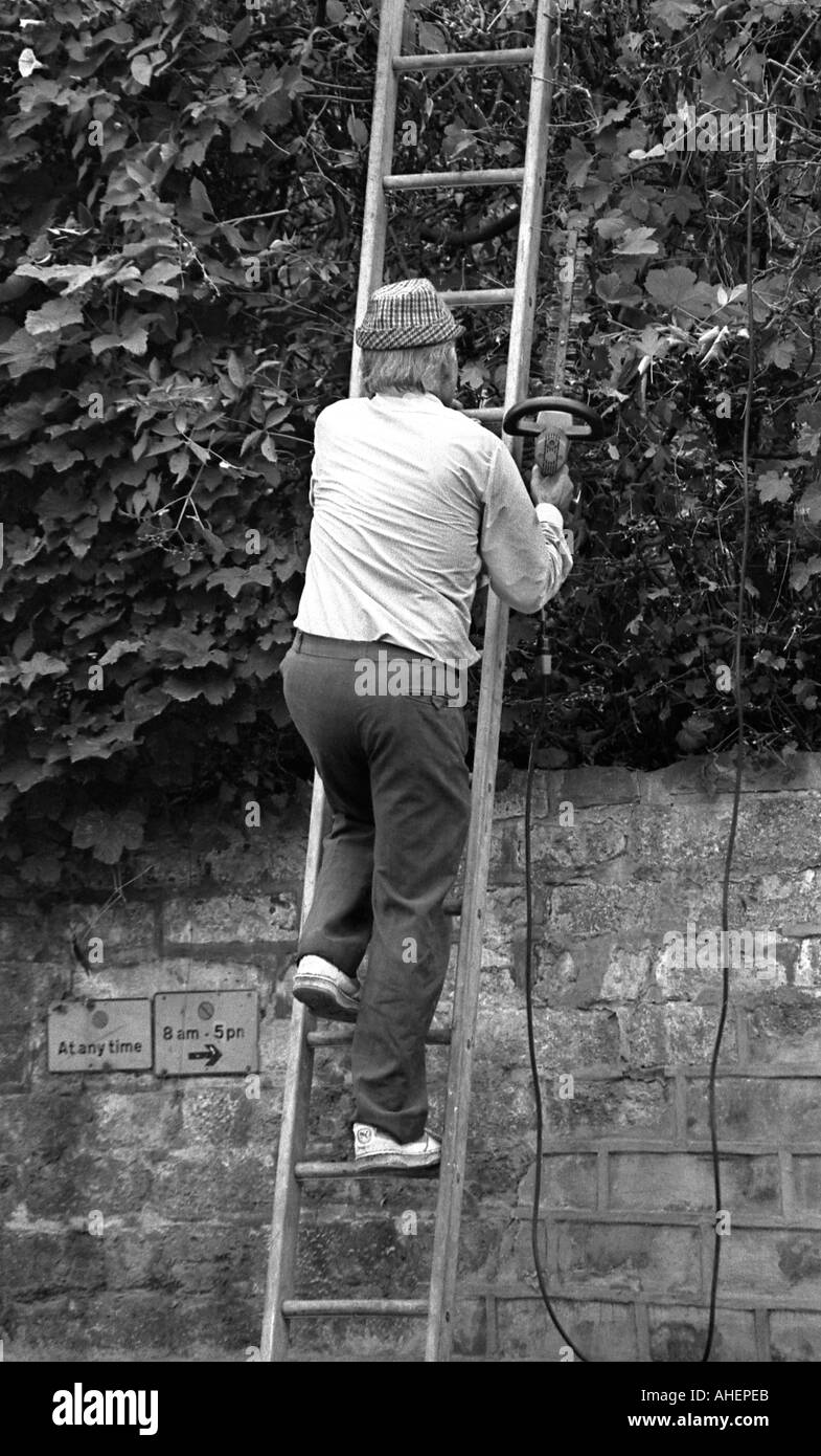 Man ladder Black and White Stock Photos & Images - Alamy