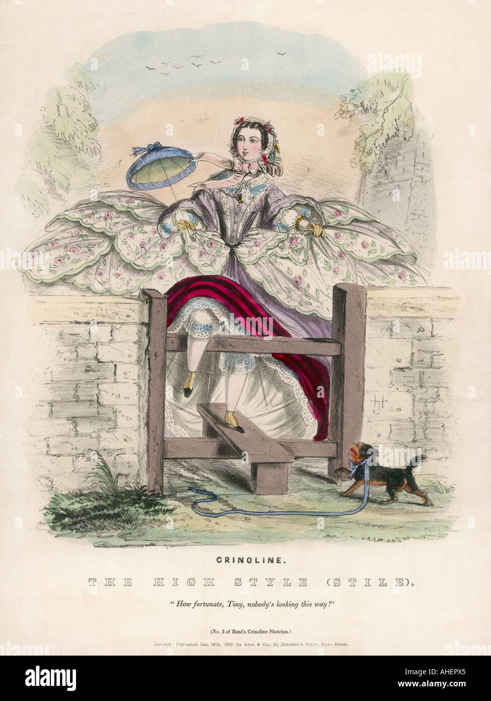 Perils Of Crinolines No3 Stock Photo - Alamy