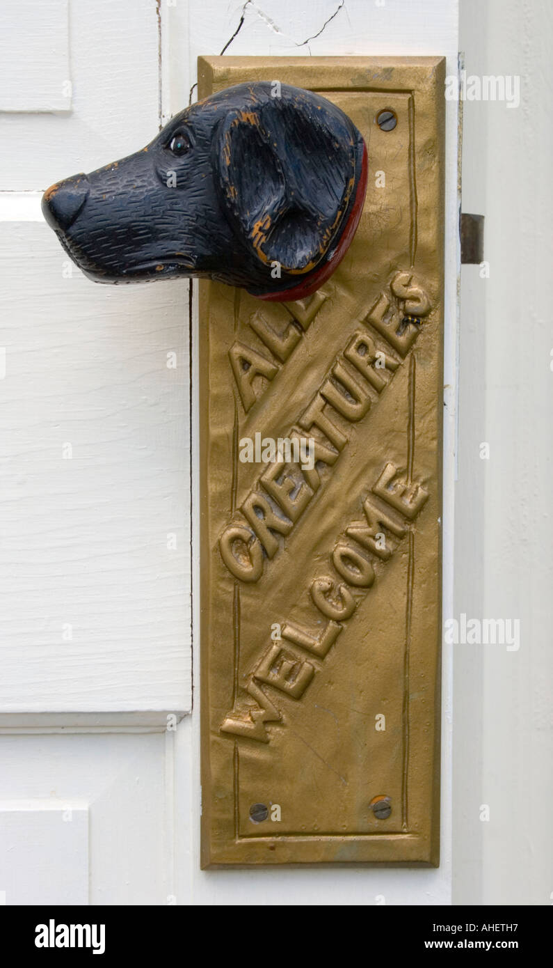 Dog doorknob at the Dog Chapel which was built in 1999 by artist ...