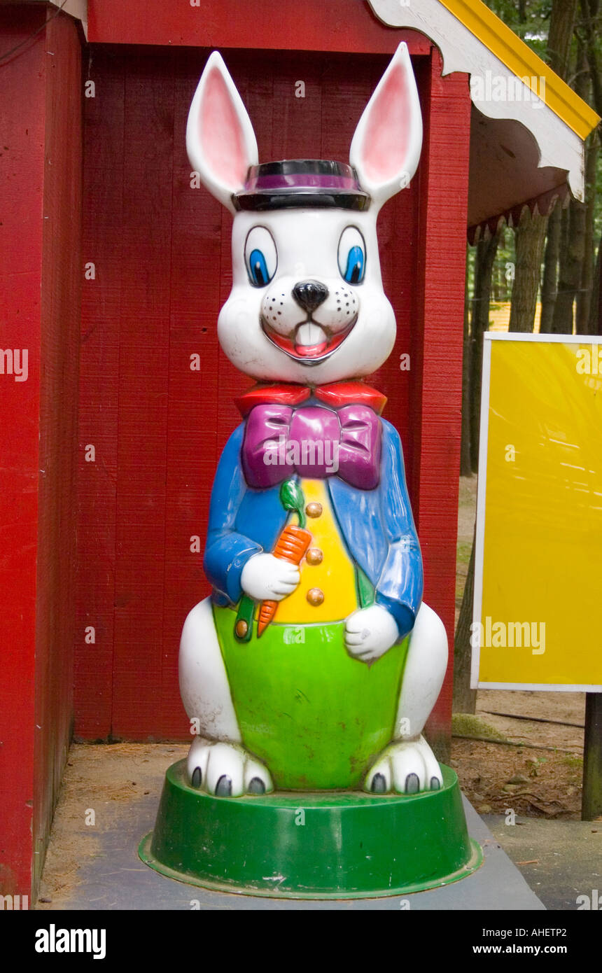 Rabbit statue at Magic Forest a fairy tale themed childrens amusement ...