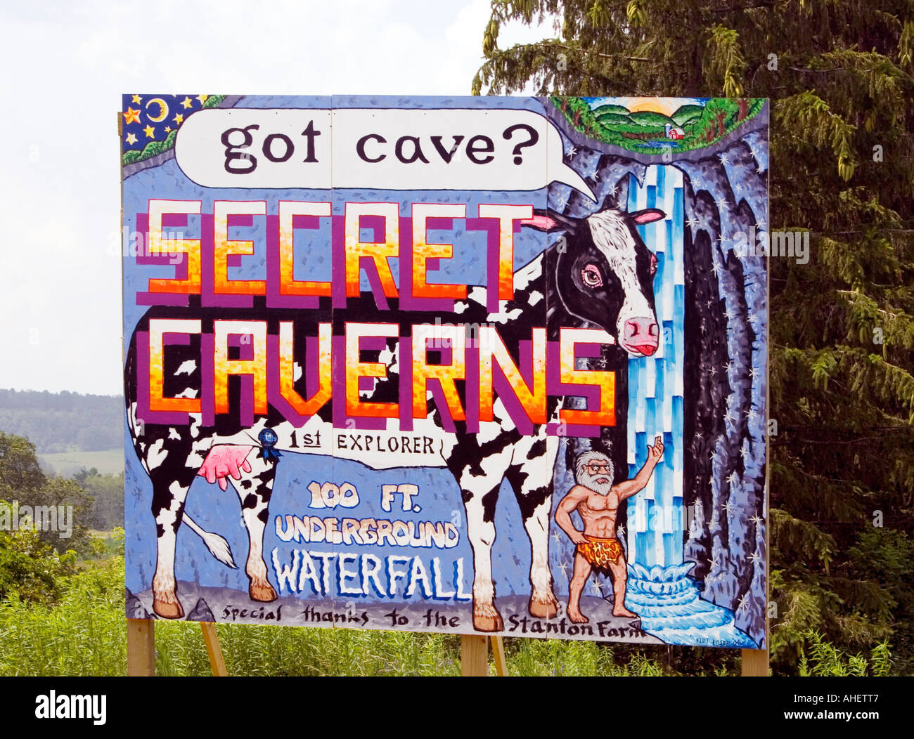 Got Cave sign for Secret Caverns in Cobleskill New York Stock Photo - Alamy