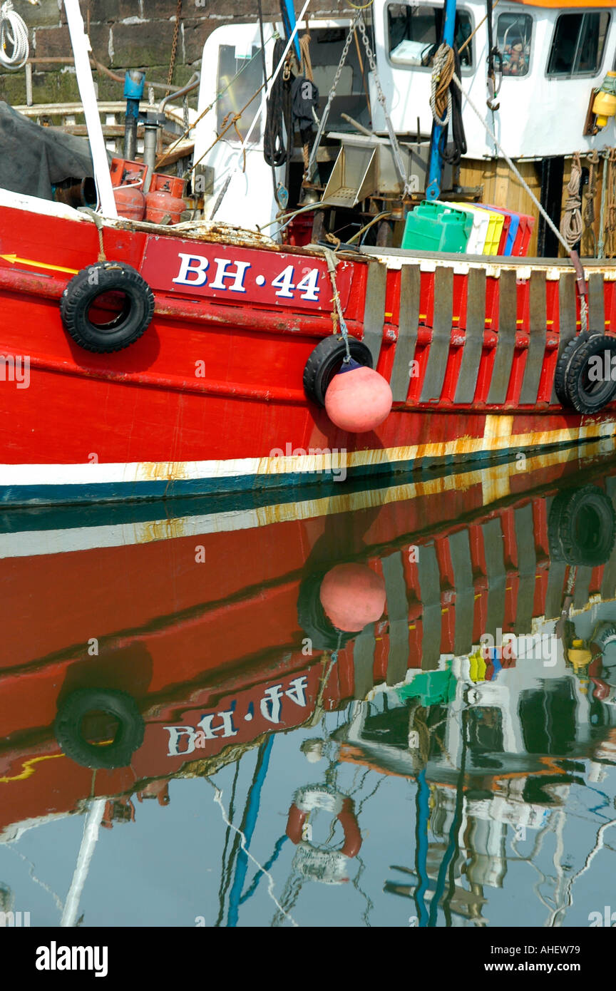 Red fishing boat Stock Photo - Alamy