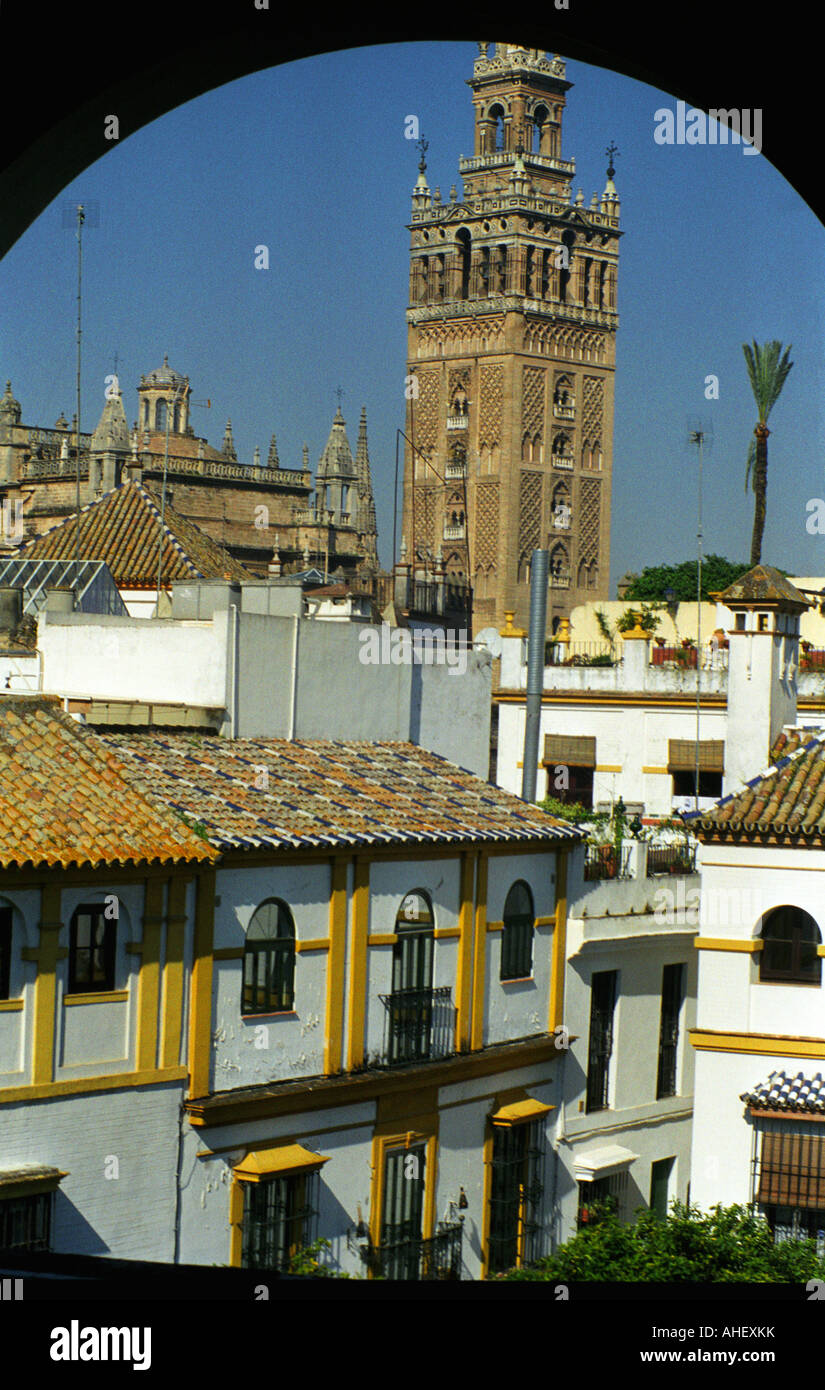 Seville Rooftop View towards the Cathedral Stock Photo - Alamy