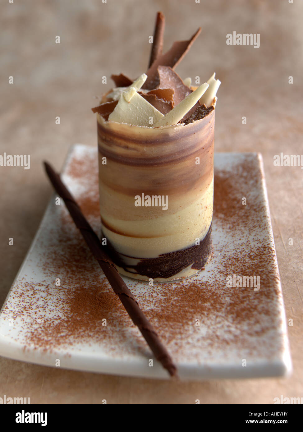 Chocolate tower cake hi-res stock photography and images - Alamy