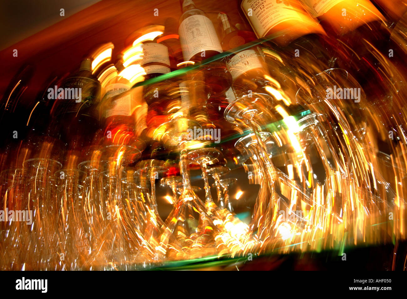 Bottles behind bar club hi-res stock photography and images - Alamy