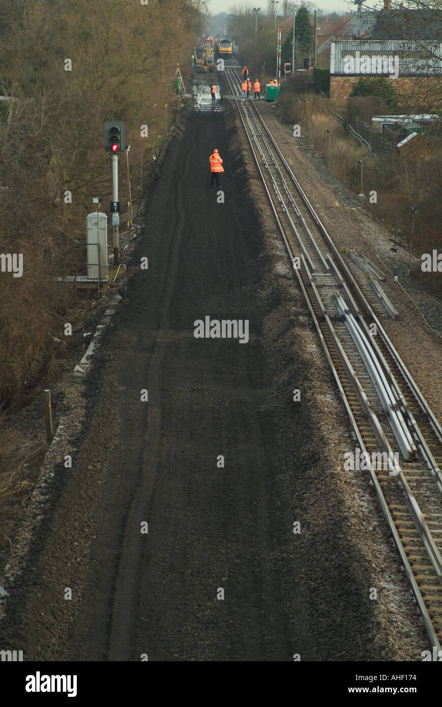 track repairs train track transport dig replace rail worn out railway ...