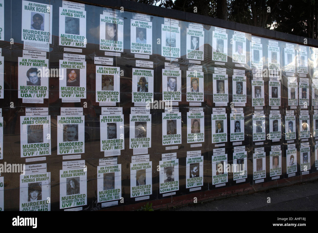 Memorial wall for truth and justice dedicated to the civilians murdered ...