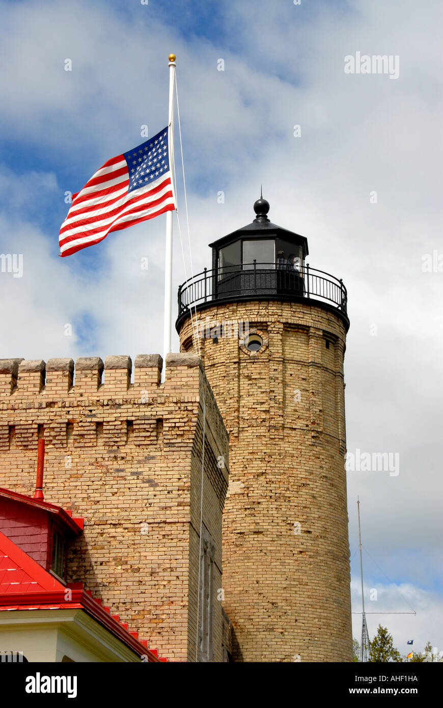 Michigan mi Old Mackinac Point Lighthouse Light Station Stock Photo - Alamy