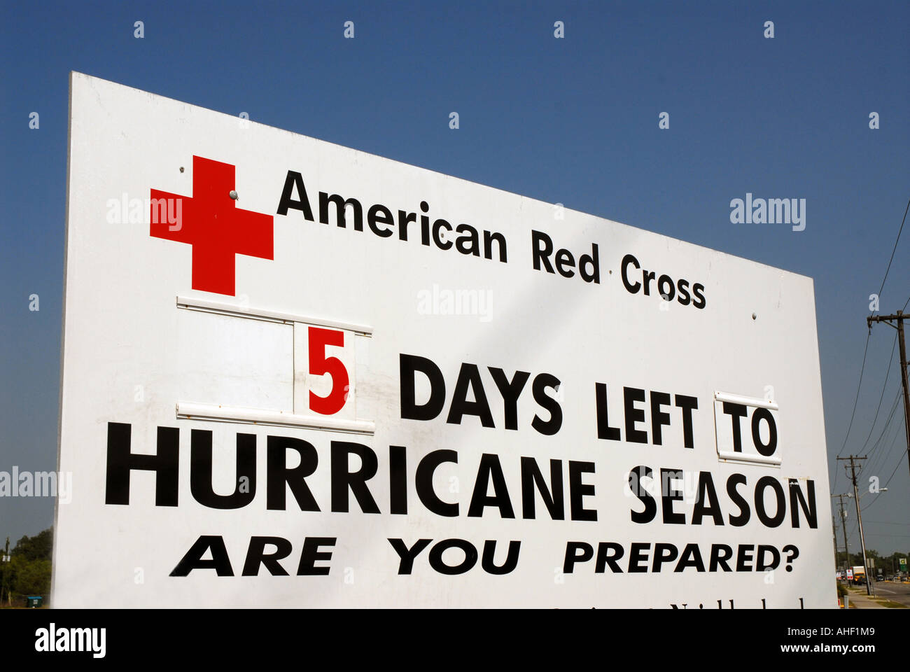 Weather 5 Days Left Until Hurricane Season Are You Prepared sign Stock ...