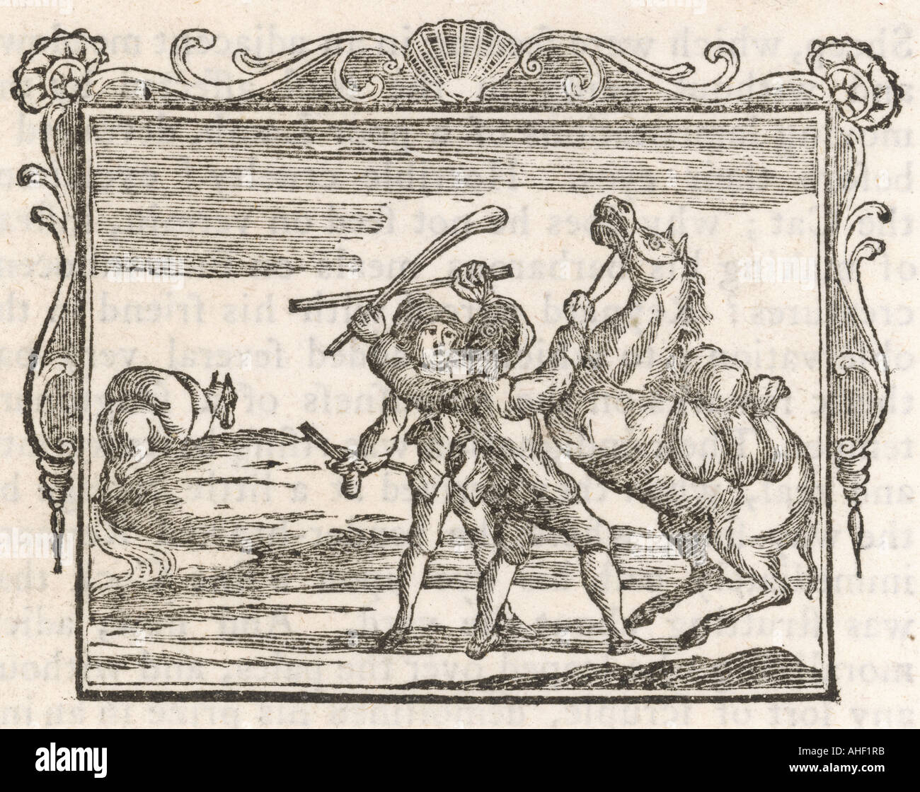 Fable Two Horses Stock Photo - Alamy