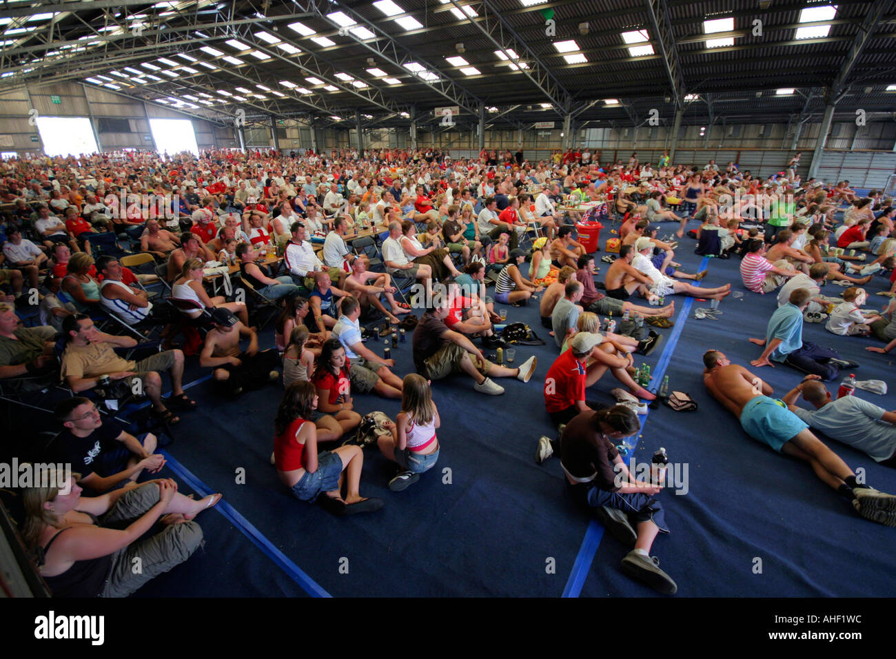 People watching live footage of World Cup football match - England ...