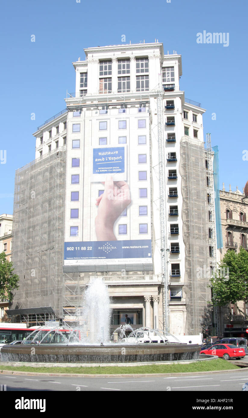 Large building in Barcelona Stock Photo - Alamy