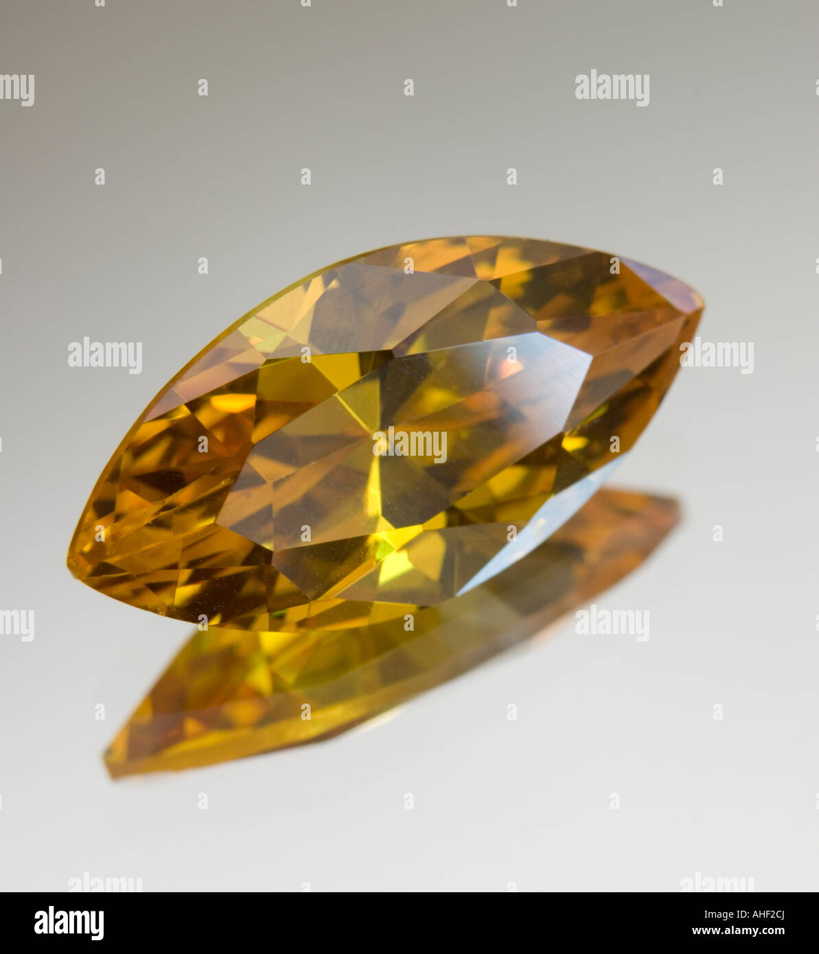 Marquise cut Citrine gemstone Stock Photo - Alamy
