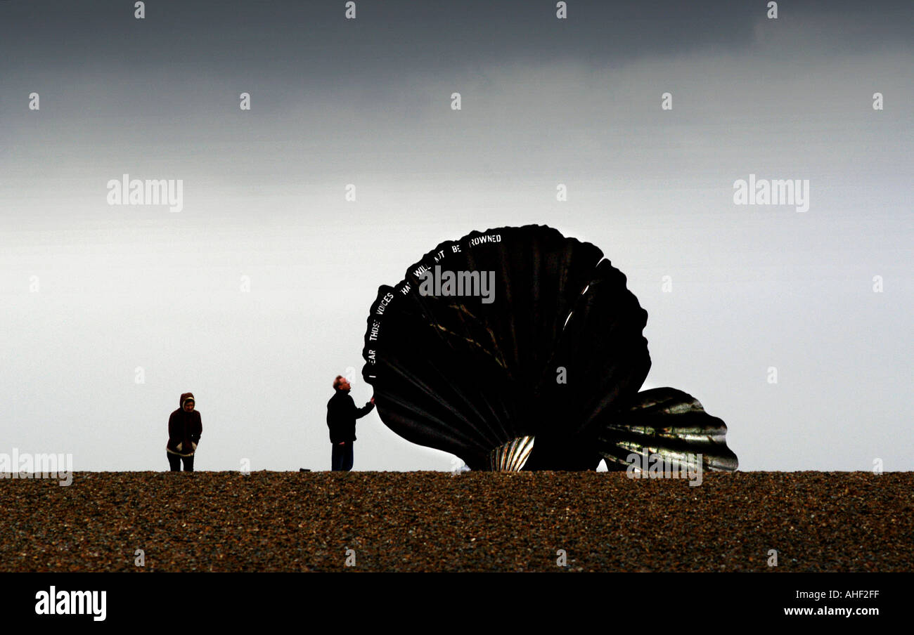 Scallop Shell by Maggie Hambling on Aldeburgh Beach, Suffolk, England ...